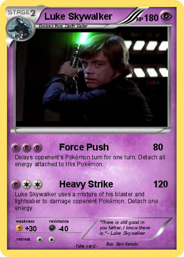 Pokémon Luke Skywalker 294 294 - Force Push - My Pokemon Card