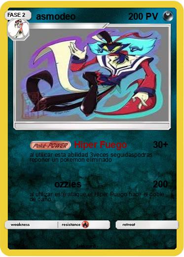 Pokémon asmodeo - Hiper Fuego - Mi carta pokémon