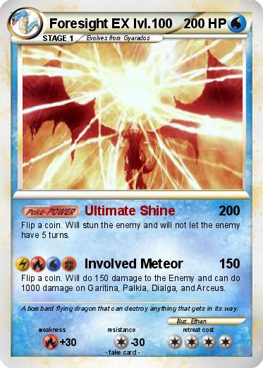 Pokémon Foresight EX lvl 100 100 - Ultimate Shine - My Pokemon Card