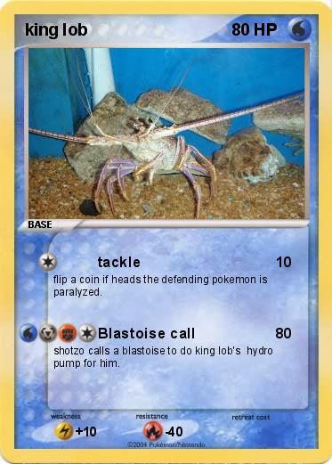 Pokémon king lob - tackle - My Pokemon Card