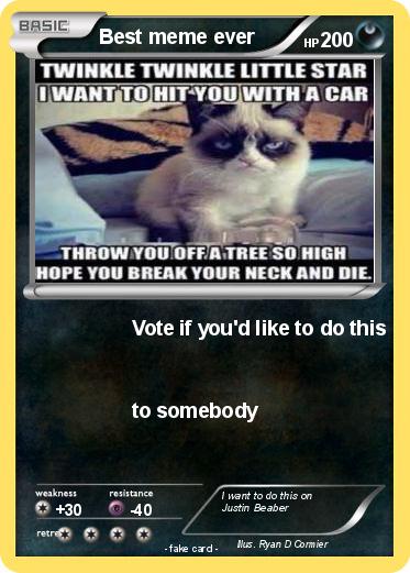 Pokémon Best meme ever - Vote if you'd like to do this - My Pokemon Card