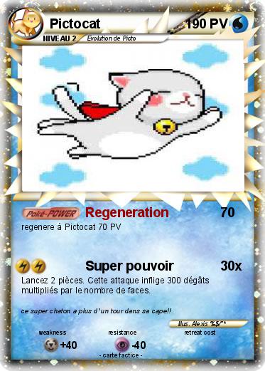 Pokémon Pictocat - Regeneration - Ma carte Pokémon
