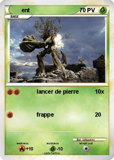 Pokémon ent 25 25 - lancer de pierre - Ma carte Pokémon