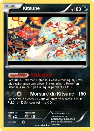 Pokémon Kitsune 55 55 - Séduction - Ma carte Pokémon