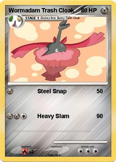 Pokémon Wormadam Trash Cloak 3 3 - Steel Snap - My Pokemon Card