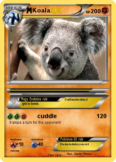 Pokémon Koala 1838 1838 - cuddle - My Pokemon Card