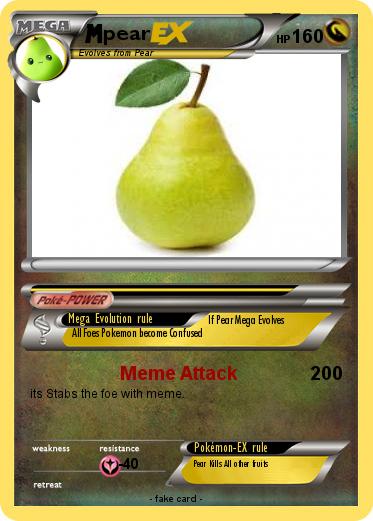 Pokémon pear 165 165 - Meme Attack - My Pokemon Card
