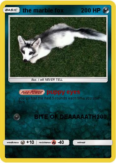 Pokémon the marble fox - puppy eyes - My Pokemon Card
