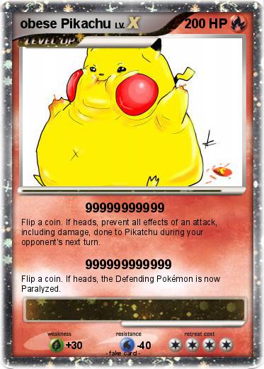 Pokémon obese Pikachu 7 7 - 99999999999 - My Pokemon Card