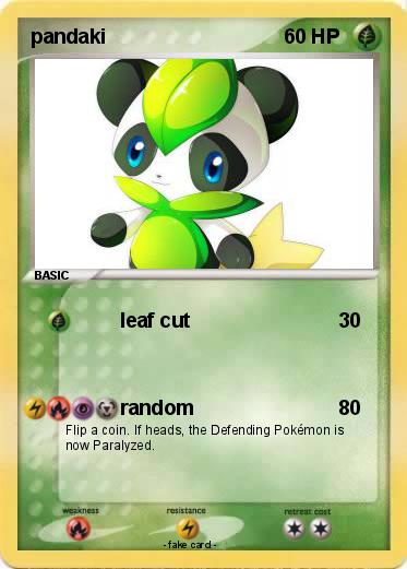 Pokémon pandaki 1 1 - leaf cut - My Pokemon Card