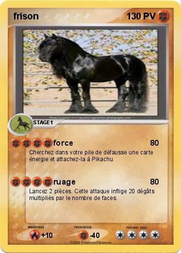 Pokémon frison 7 7 - force - Ma carte Pokémon
