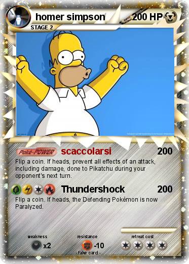 Pokémon homer simpson 879 879 - scaccolarsi - My Pokemon Card