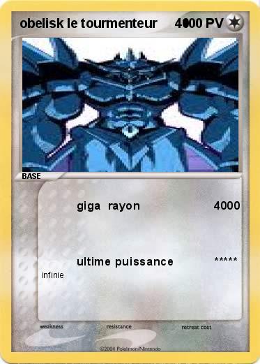 Pokémon obelisk le tourmenteur 40 40 - giga rayon 4000 - Ma carte Pokémon