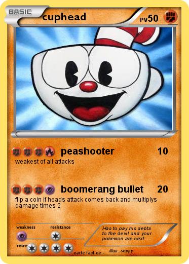 Pokémon cuphead 84 84 - peashooter - Ma carte Pokémon