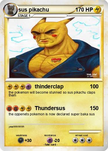 Pokémon sus pikachu 15 15 - thinderclap - My Pokemon Card