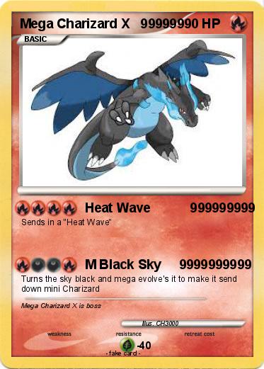 Pokémon Mega Charizard X 999999 999999 - Heat Wave 999999999 - My ...