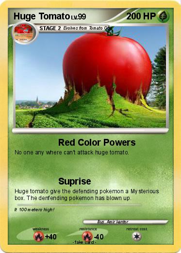 Pokémon Huge Tomato - Red Color Powers - My Pokemon Card