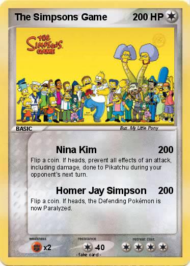 Pokémon The Simpsons Game - Nina Kim - My Pokemon Card