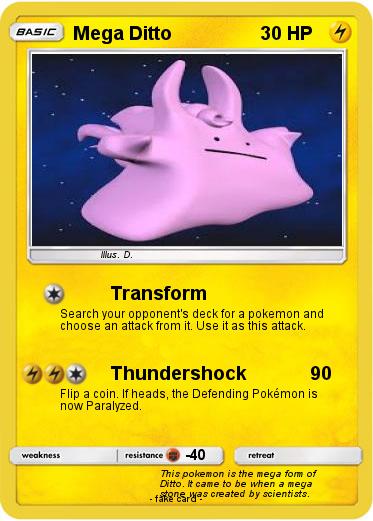 Pokémon Mega Ditto 16 16 - Transform - My Pokemon Card