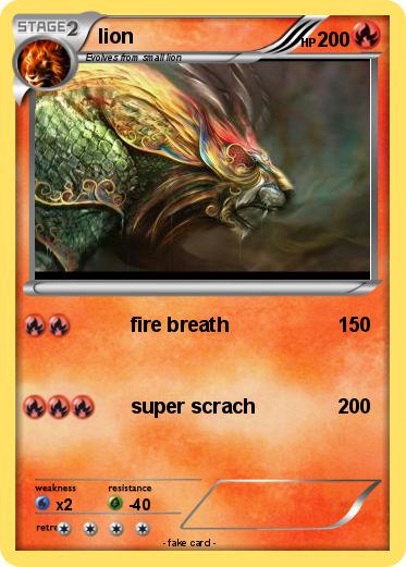Pokémon lion 804 804 - fire breath - My Pokemon Card