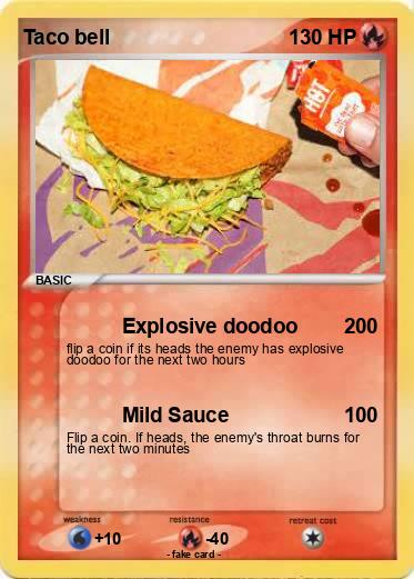 Pokémon Taco bell 78 78 - Explosive doodoo - My Pokemon Card