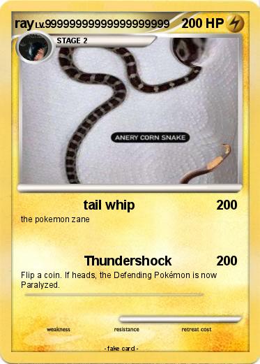 Pokémon ray 896 896 - tail whip - My Pokemon Card