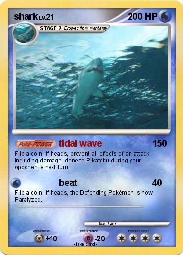 Pokémon shark 495 495 - tidal wave - My Pokemon Card