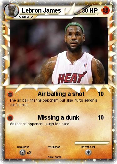 Pokémon Lebron James 145 145 - Air balling a shot - My Pokemon Card