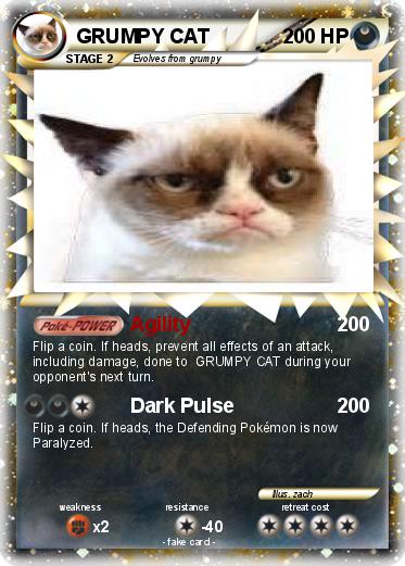 Pokémon GRUMPY CAT 708 708 - Agility - My Pokemon Card