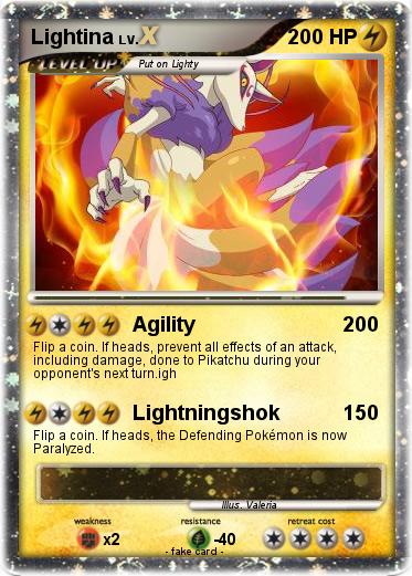 Pokémon Lightina - Agility - My Pokemon Card