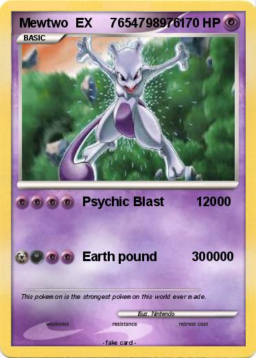 Pokémon Mewtwo EX 7654798976 7654798976 - Psychic Blast 12000 - My ...