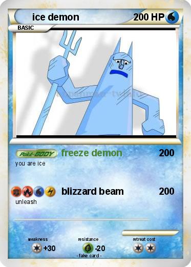 Pokémon ice demon 10 10 - freeze demon - My Pokemon Card