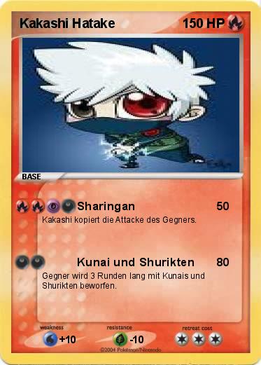 Pokémon Kakashi Hatake 50 50 - Sharingan - My Pokemon Card