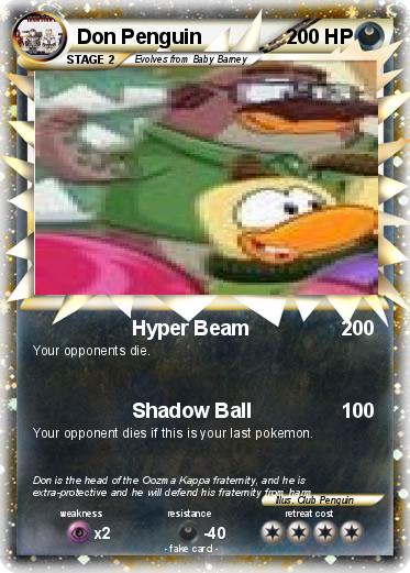 Pokémon Don Penguin - Hyper Beam - My Pokemon Card