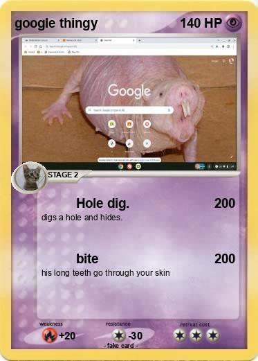 Pokémon google thingy - Hole dig. - My Pokemon Card