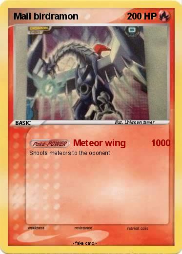 Pokémon Mail birdramon - Meteor wing 1000 - My Pokemon Card