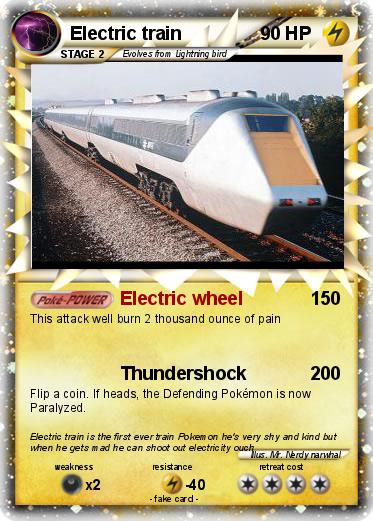 Pokémon Electric train - Electric wheel - My Pokemon Card