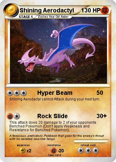 Pokémon Shining Aerodactyl 1 1 - Hyper Beam - My Pokemon Card