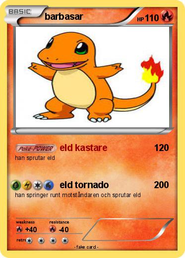Pokémon barbasar - eld kastare - My Pokemon Card