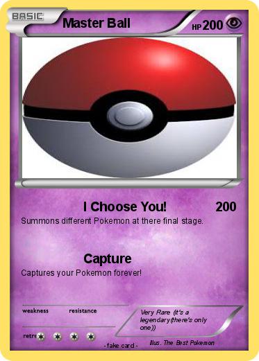 Pokémon Master Ball 164 164 - I Choose You! - My Pokemon Card