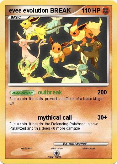 Pokémon evee evolution BREAK - outbreak - My Pokemon Card