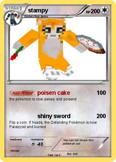 Pokémon stampy 520 520 - poisen cake - My Pokemon Card