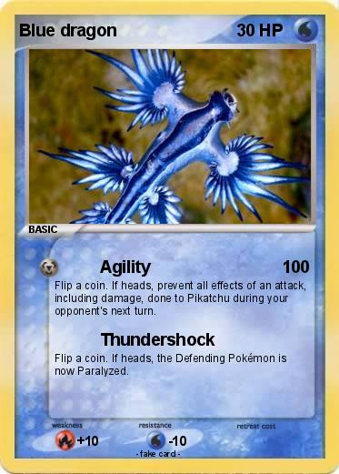 Pokémon Blue dragon 174 174 - Agility - My Pokemon Card