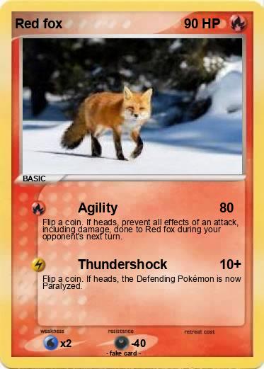 Pokémon Red fox 49 49 - Agility - My Pokemon Card
