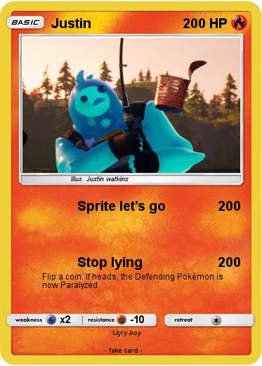 Pokémon Justin 7529 7529 - Sprite let’s go - My Pokemon Card