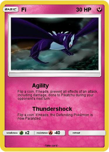 Pokémon 1 119858 119858 - Agility - My Pokemon Card