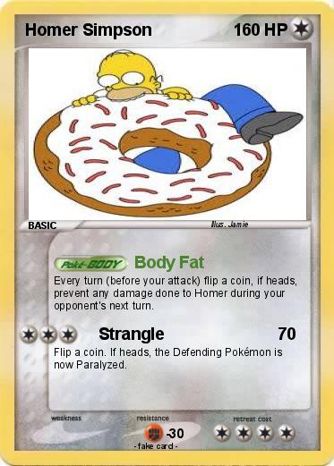 Pokémon Homer Simpson 768 768 - Body Fat - My Pokemon Card