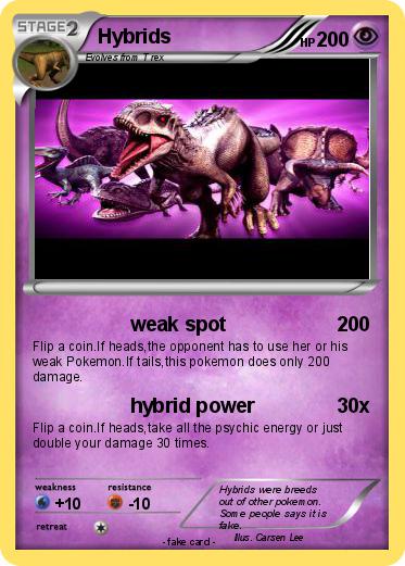 Pokémon Hybrids - weak spot - My Pokemon Card