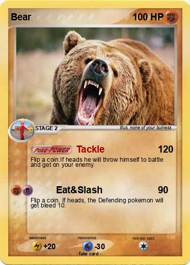 Pokémon Bear 630 630 - Tackle - My Pokemon Card