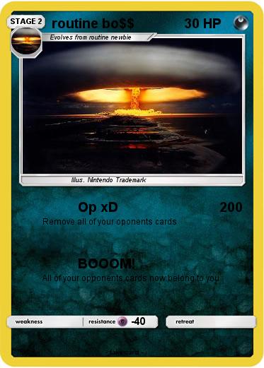 Pokémon routine bo - Op xD - My Pokemon Card